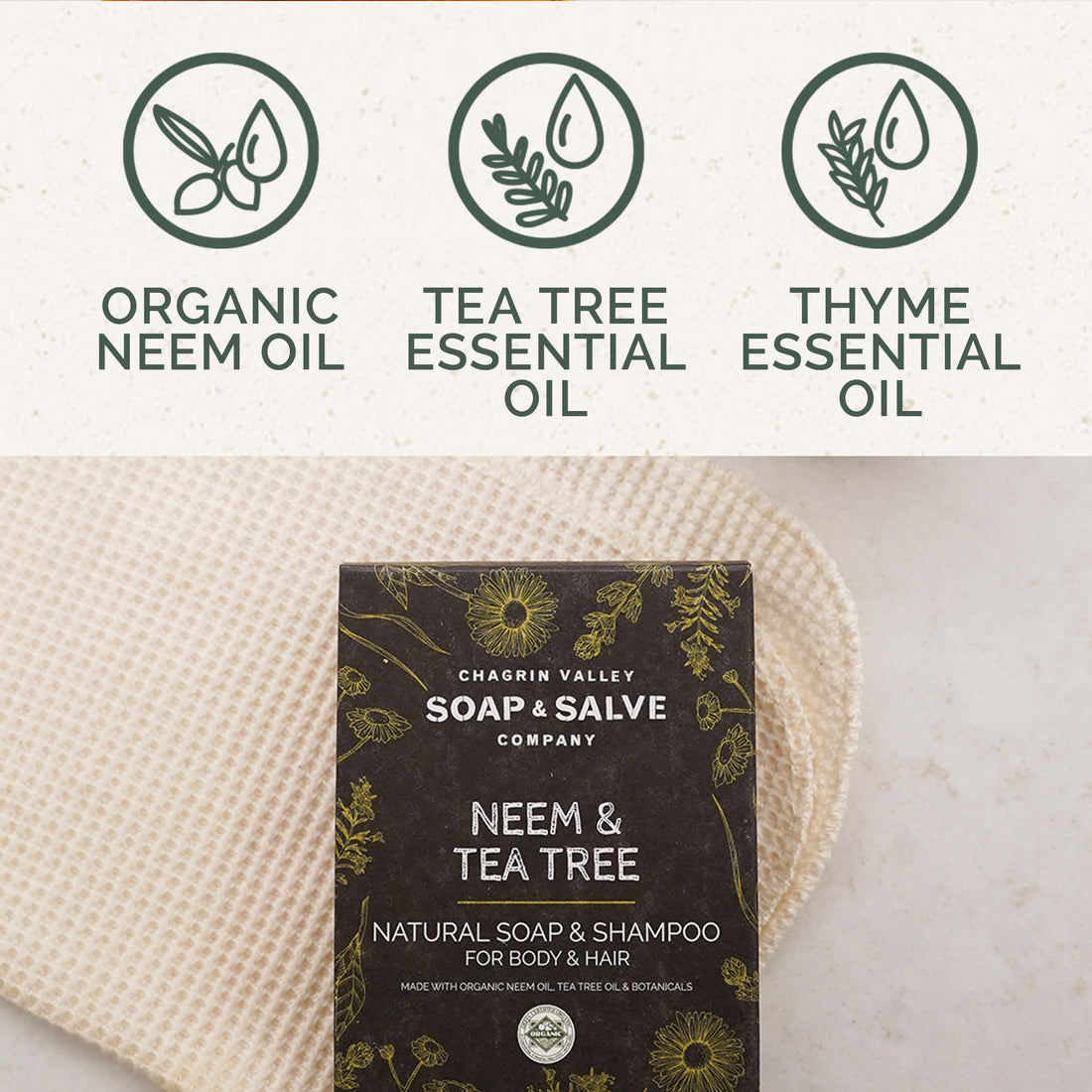 Neem & Tea Tree Body & Hair Shampoo – Chagrin Valley Soap & Salve