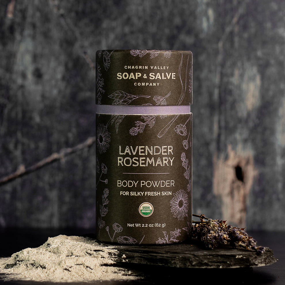 Body Powder Lavender Rosemary Chagrin Valley Soap And Salve